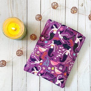 Mermaid Padded Book Sleeve | Book Holder | Book Protector | Book Cover ...
