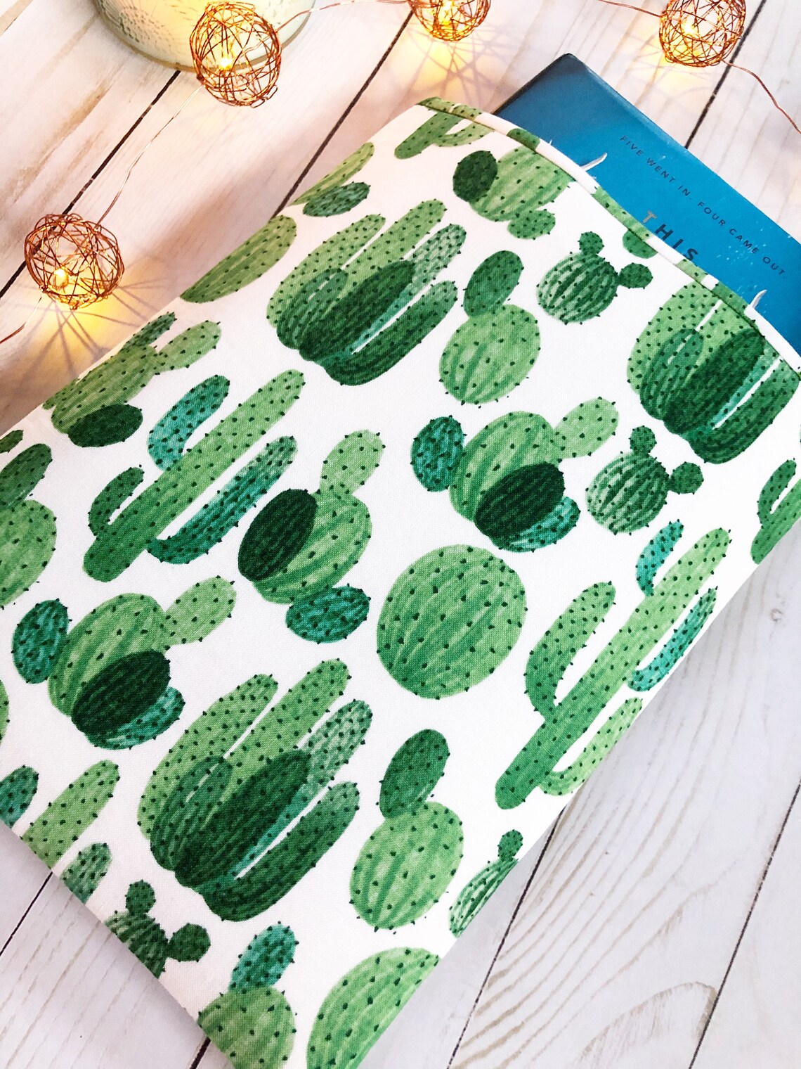 Cactus Book Sleeve | Book Protector | Holder | Padded Book Sleeve ...