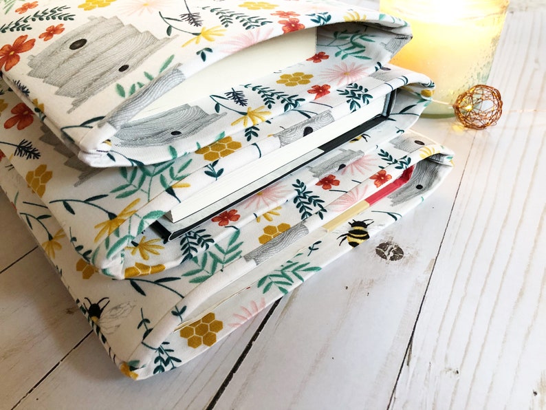 Bee Hive Book Sleeve | Book Protector | Holder | Gift | Book Cover ...