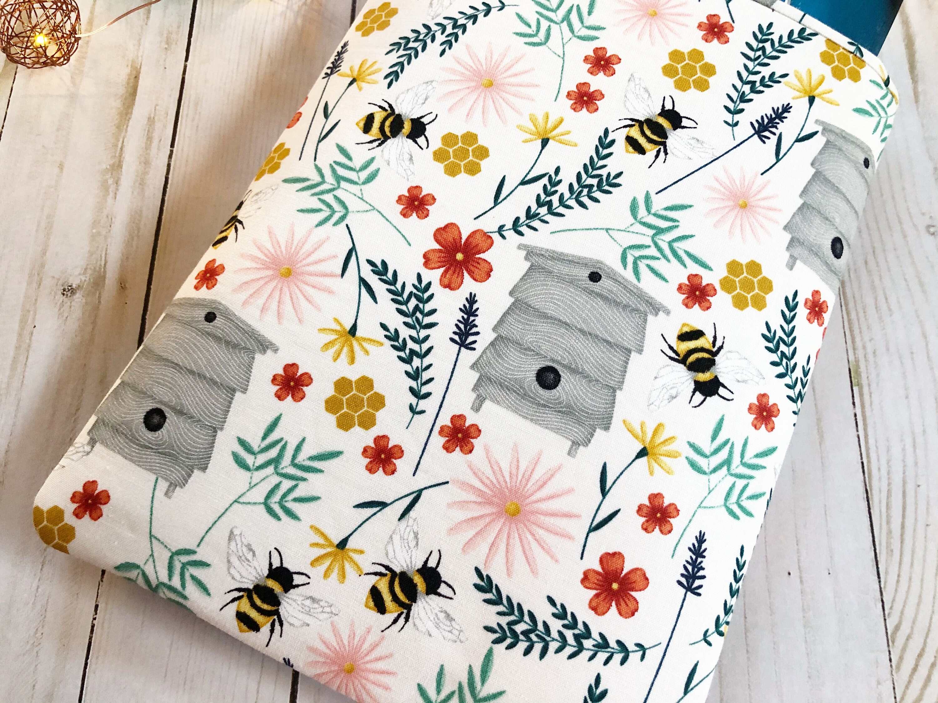 Bee Hive Book Sleeve | Book Protector | Holder | Gift | Book Cover ...