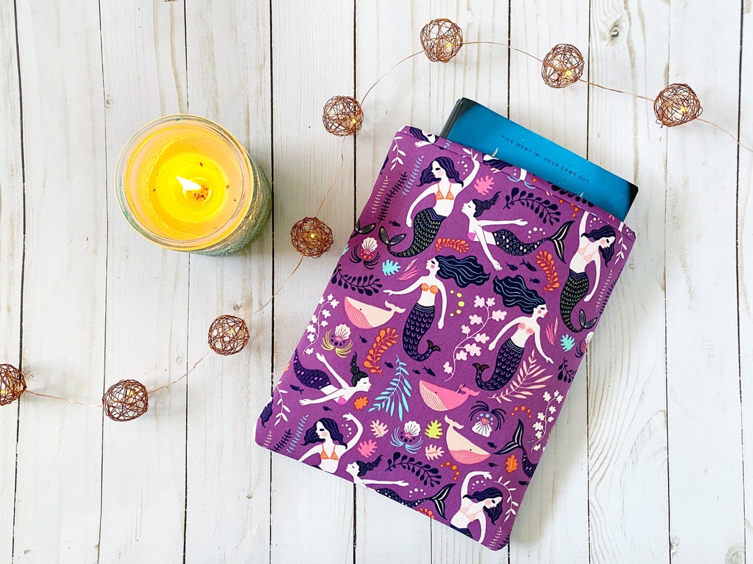 Mermaid Padded Book Sleeve | Book Holder | Book Protector | Book Cover ...
