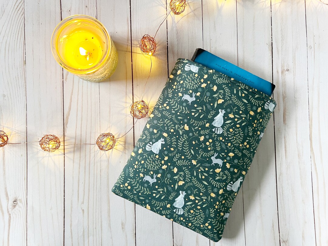 Raccoons and Bunnies Padded Book Sleeve | Book Protector | Book Holder ...