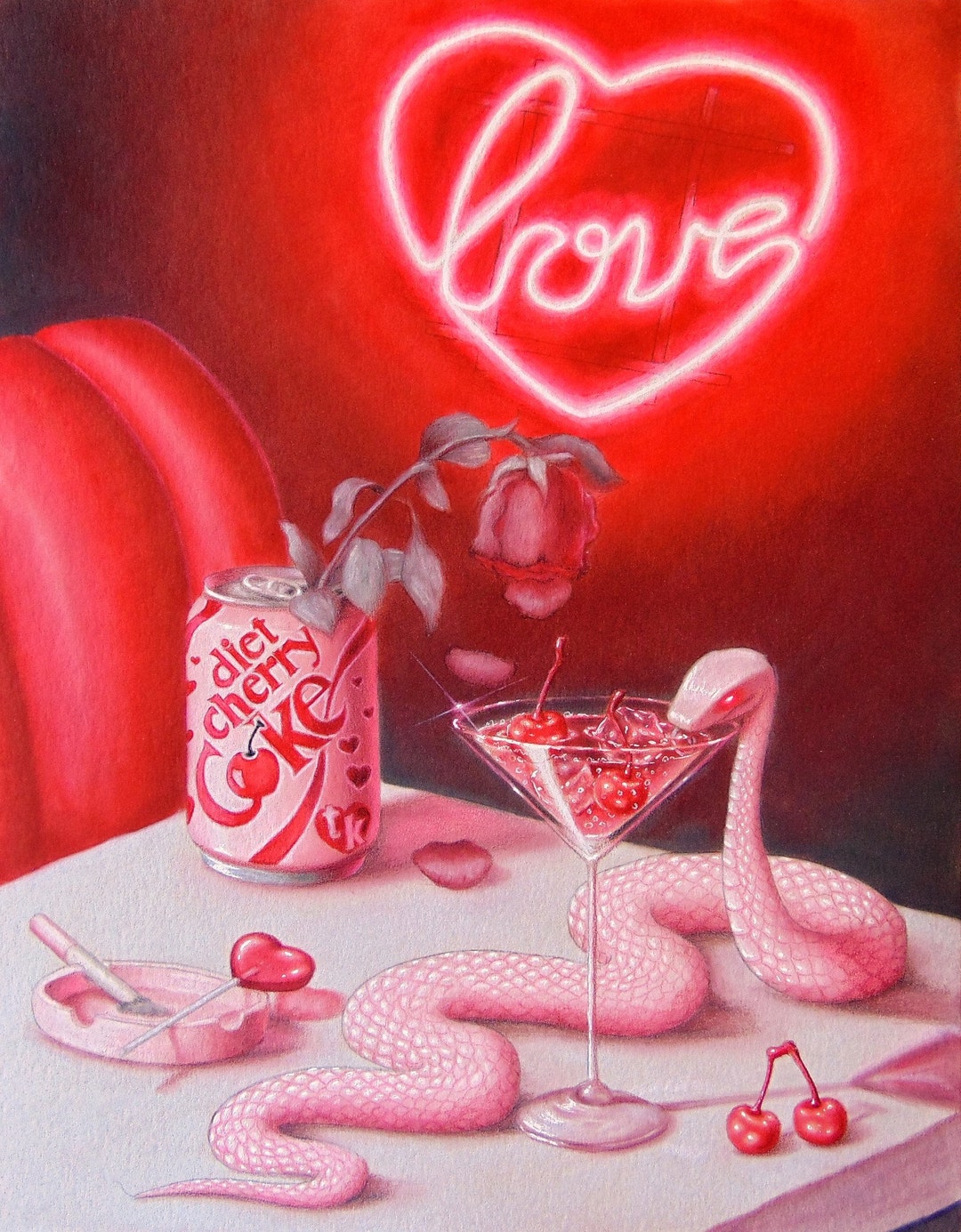 Pink Mamba - Print - Etsy