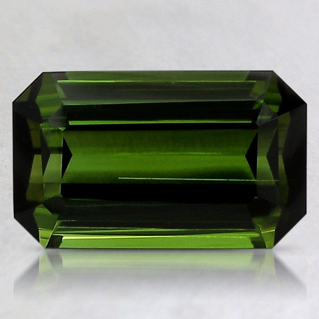 Green Tourmaline Emerald Cut Lab Grown Tourmaline Loose Faceted ...