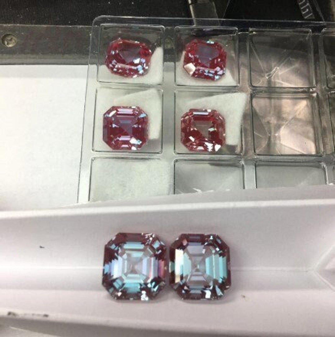 Asscher Cut Alexandrite Loose Lab Grown Gemstone All Sizes - Etsy