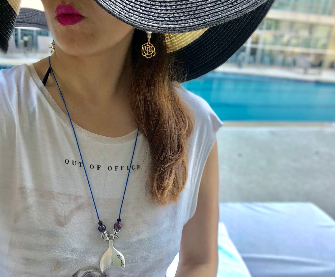 Out of Office Mermaid Tail Necklace - Etsy
