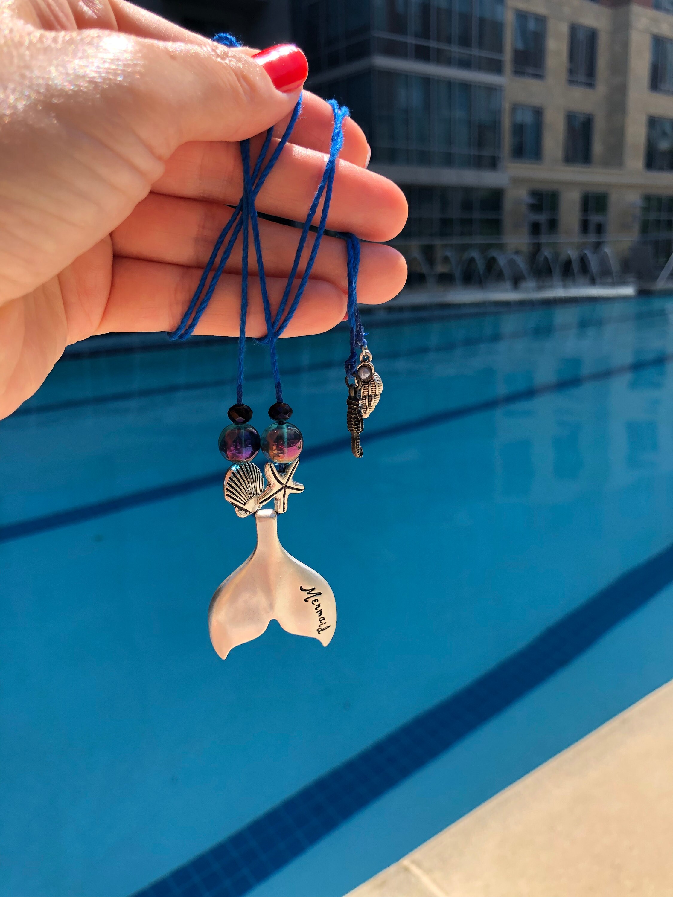 Out of Office Mermaid Tail Necklace - Etsy