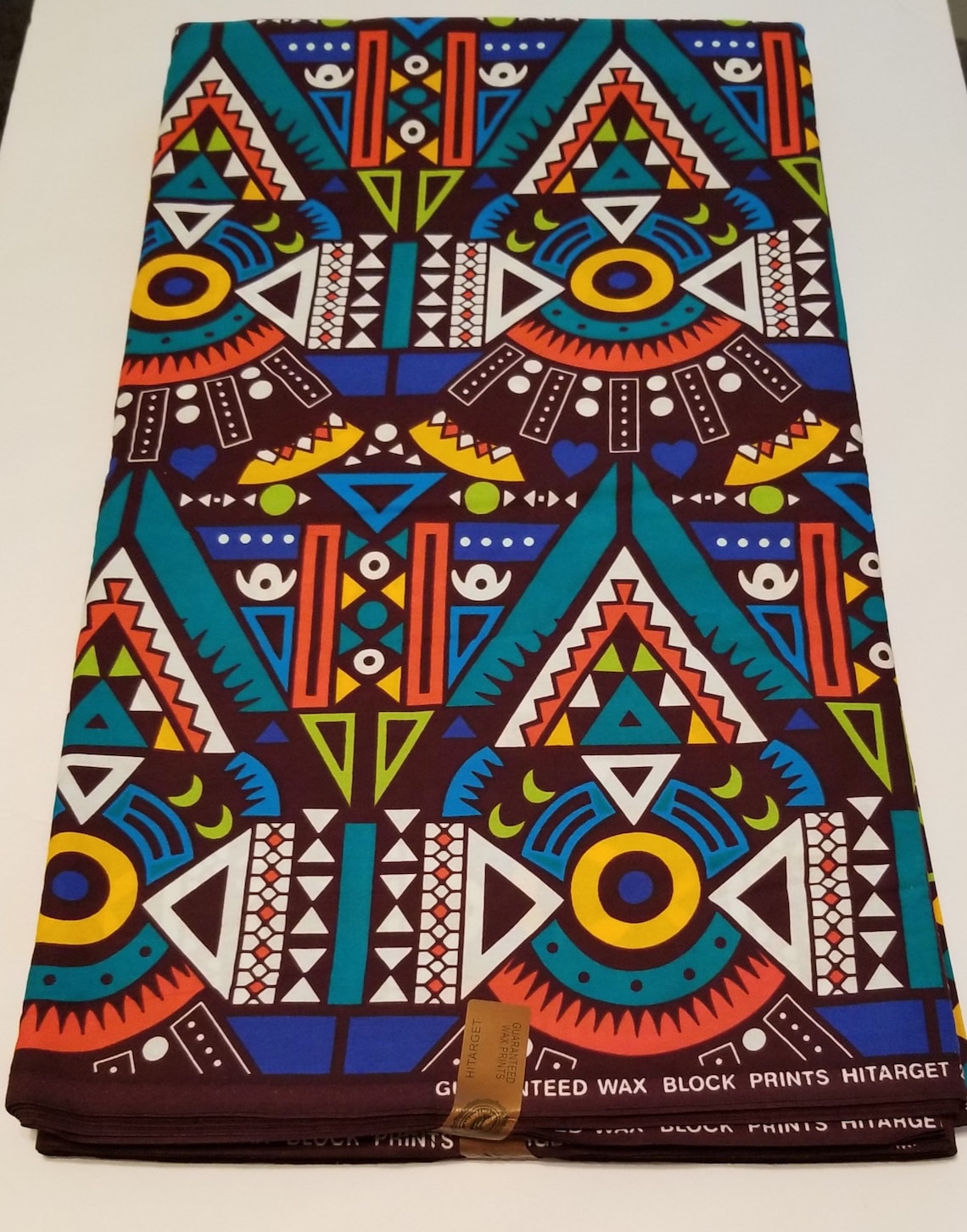 Multicolored African Ankara Fabric 100 Cotton African Ankara Etsy