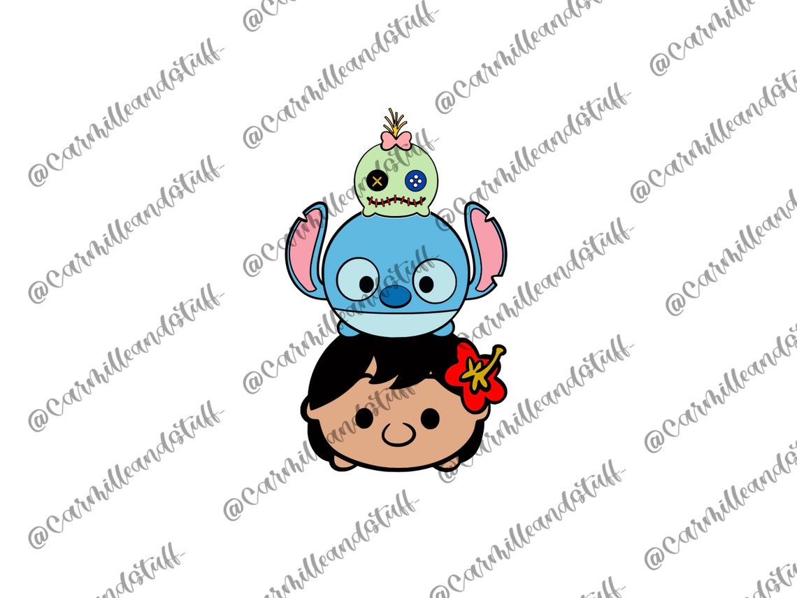 Tsum Tsum Lilo and Stitch and Scrump SVG - Etsy