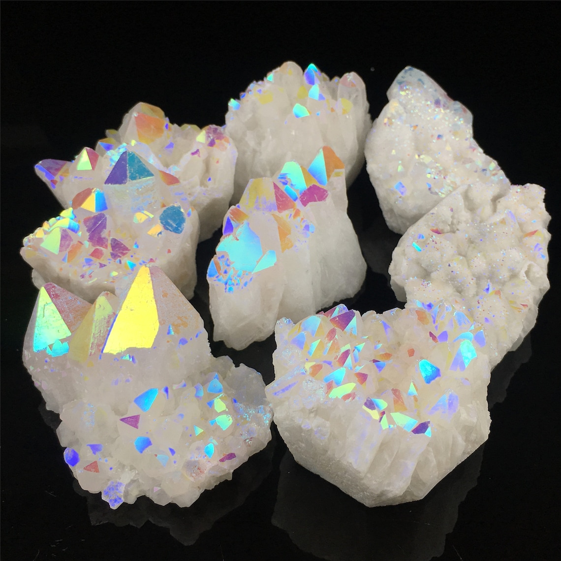 60g Natural Rainbow Quartz Cluster Crystal Titanium Rainbow | Etsy