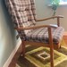 Mid Century Wingback Check Chair - Etsy UK
