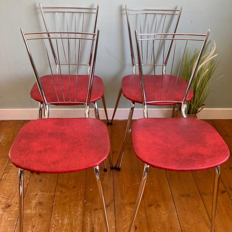 Chrome 1950s Chairs - Etsy UK