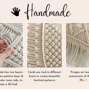 Beige Cream Macrame Lumbar Pillow Cover 14X36 Inch, Bohemian Body Pillow Cover, Long Pillow for ...