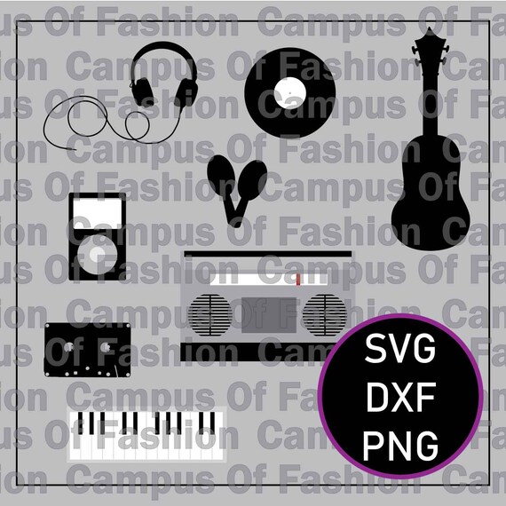 Music Instruments Piano Radio SVG DXF PNG Vector Art - Etsy