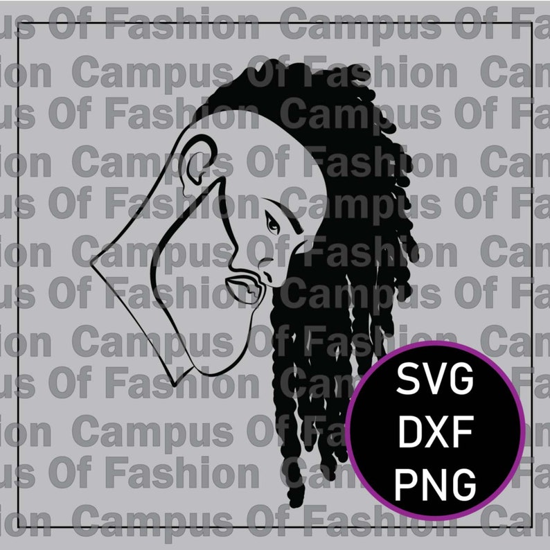 Man | Long Hair | SVG | DXF | PNG | Vector Art Commercial & Personal ...