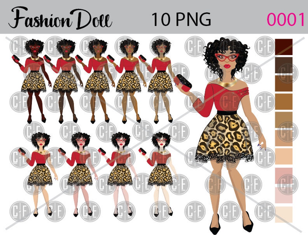 Fashion Doll PNG | Vector Art Commercial & Personal Use (0001) - Etsy