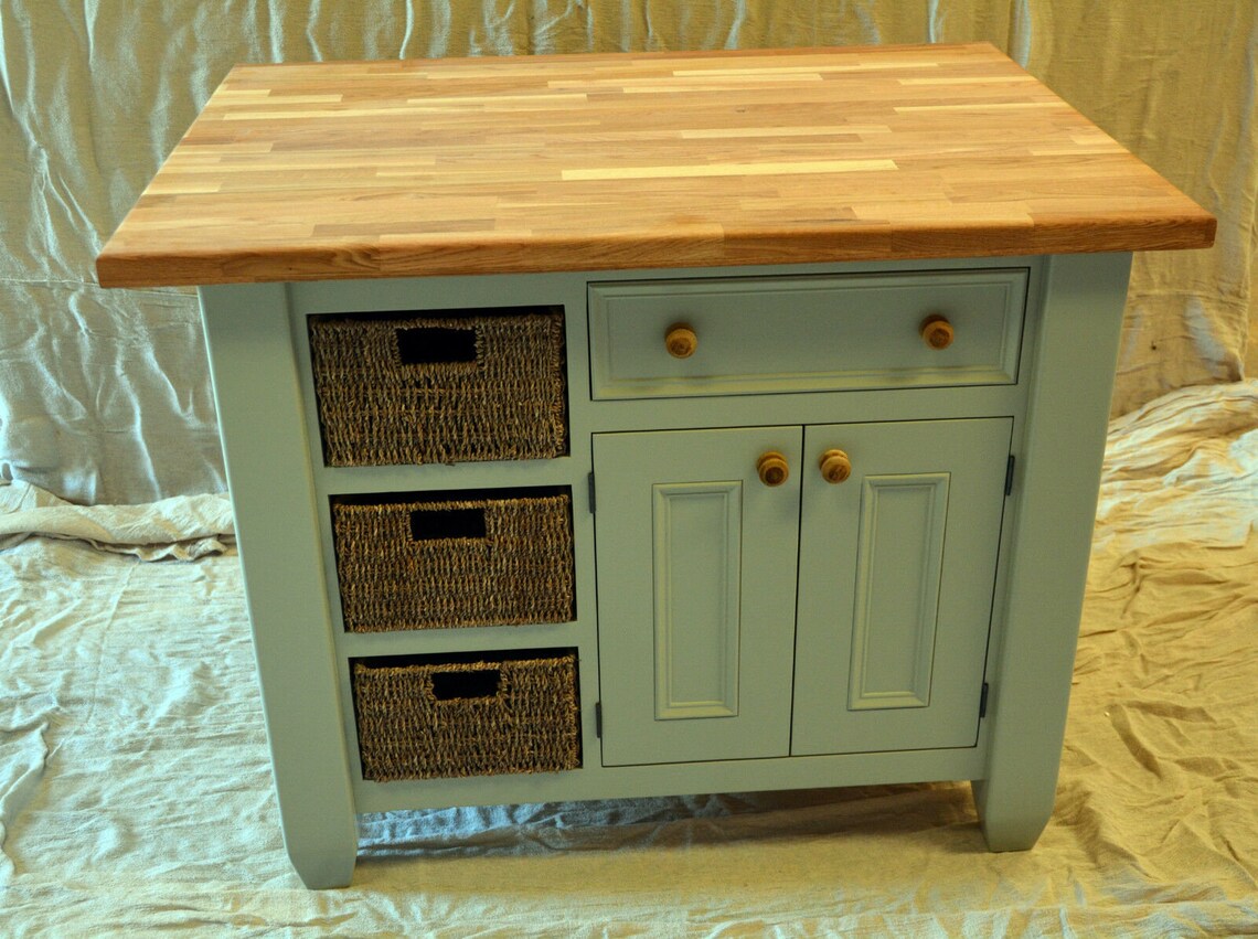 Kitchen Island With Wicker Baskets - Etsy UK