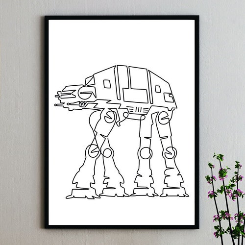 Star Wars Print: Darth Vader Star Wars Line Art Instant - Etsy
