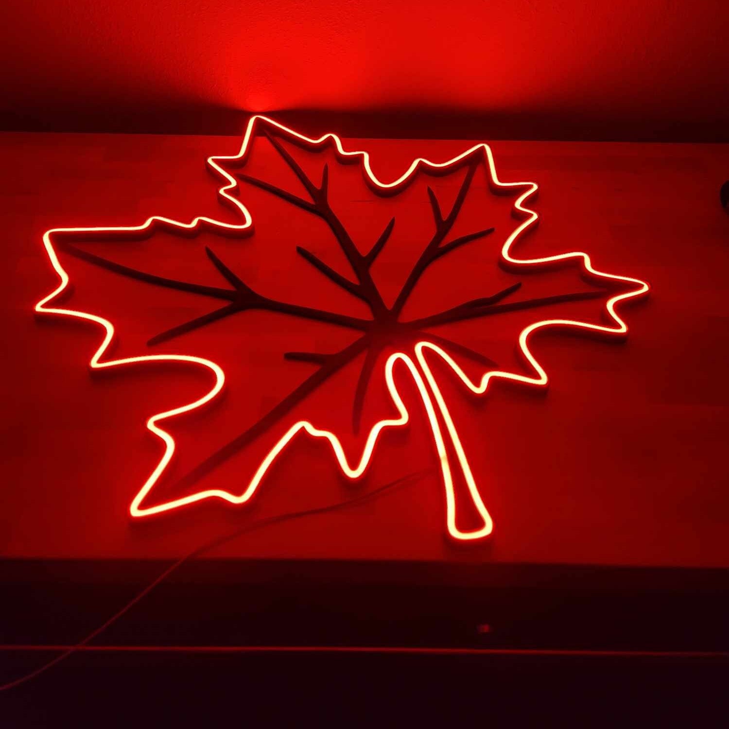 LED NEON Wall Art- Maple Leaf - Etsy