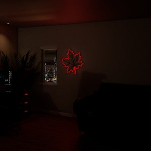 LED NEON Wall Art- Maple Leaf - Etsy