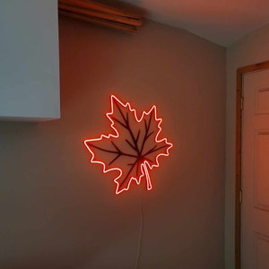 LED NEON Wall Art- Maple Leaf - Etsy