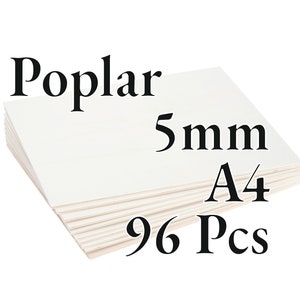 48 Pcs X 5mm - PREMIUM Poplar Plywood - Wood Panel - Laser / CNC ...