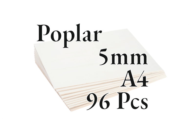 48 Pcs X 5mm - PREMIUM Poplar Plywood - Wood Panel - Laser / CNC ...