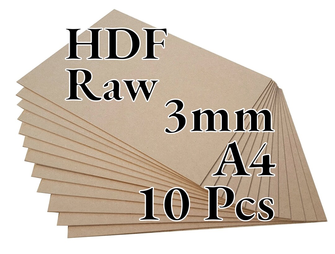 10 Pcs X 3mm Raw HDF Fibreboard Laser / CNC / Painting A4 Onlywood - Etsy