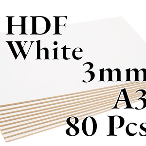 80 Pcs X 3mm White HDF Fibreboard Laser / CNC / Painting A3 Onlywood - Etsy
