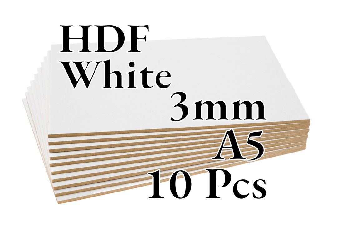 10 Pcs X 3mm White HDF Fibreboard Laser / CNC / Painting A5 Onlywood - Etsy