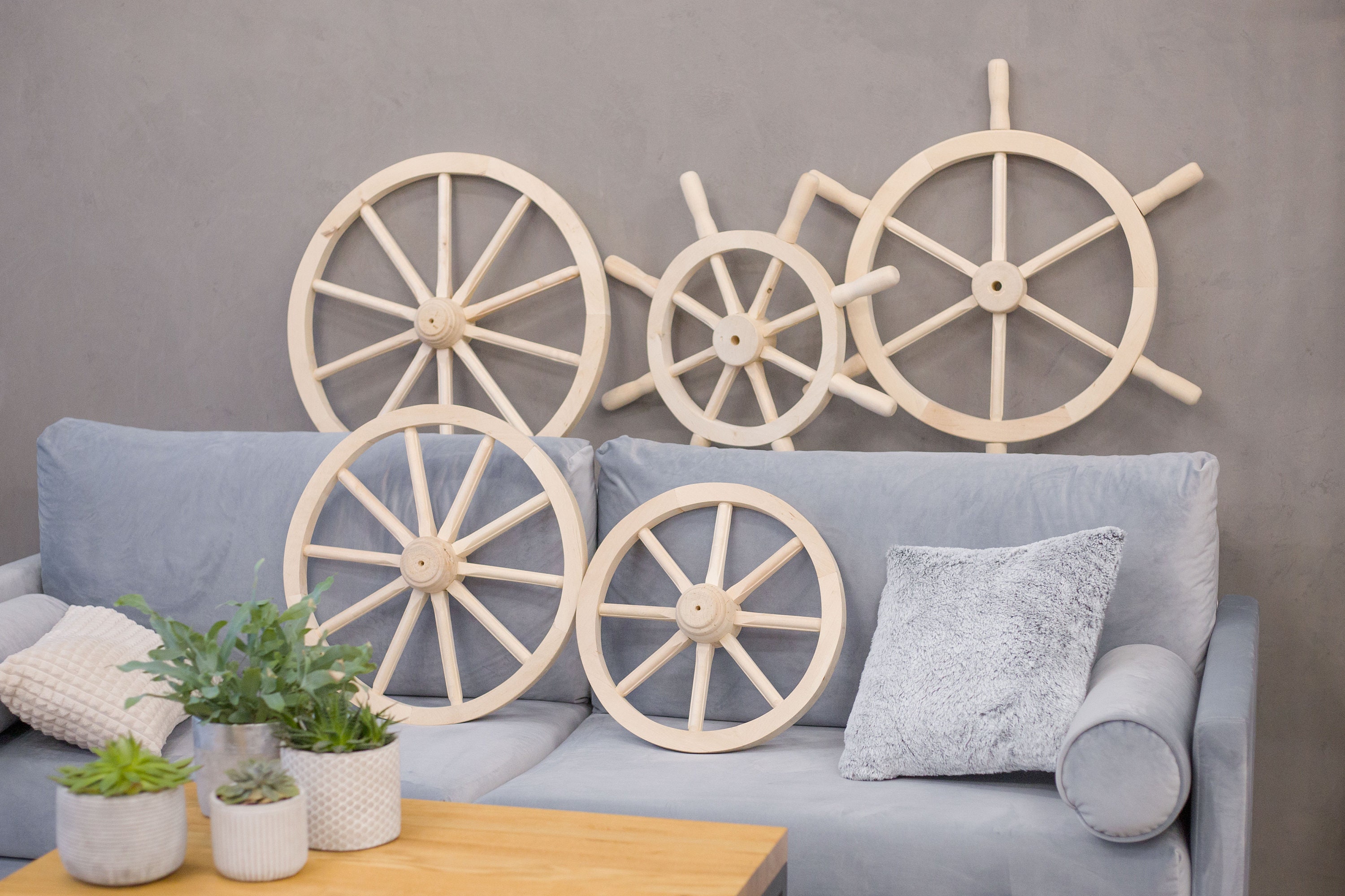 Wooden Cart Wheel - Vintage - Handmade - Onlywood - Etsy