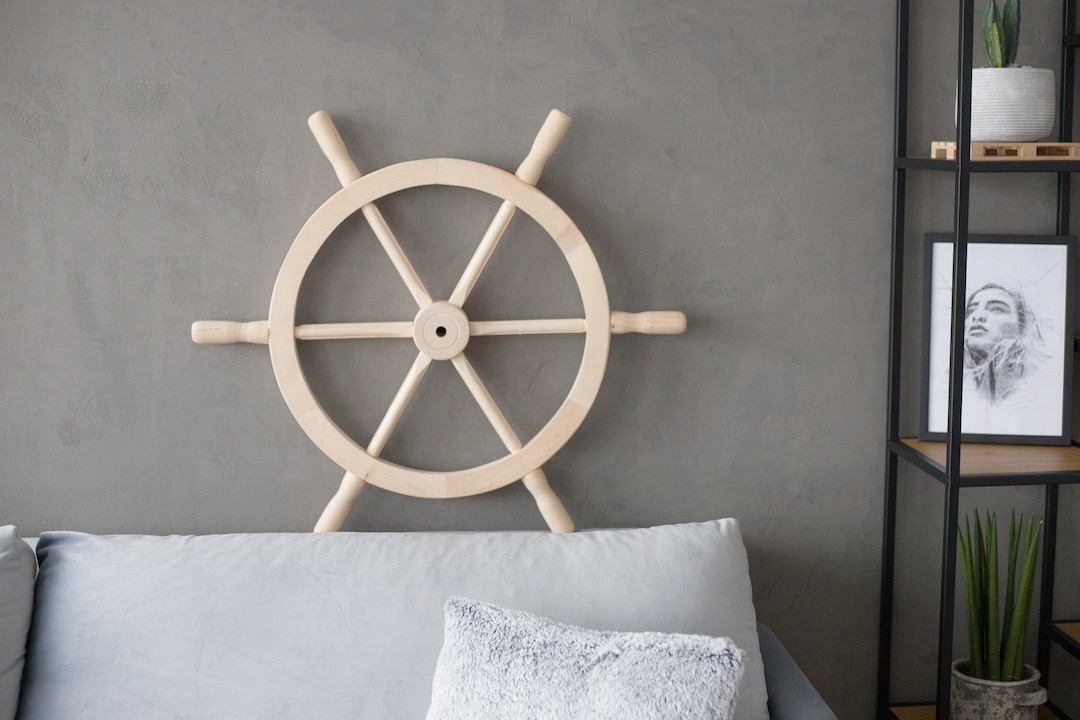 Sailor's Wooden Rudder - Ship Wheel - Marine Rudder - Handmade ...