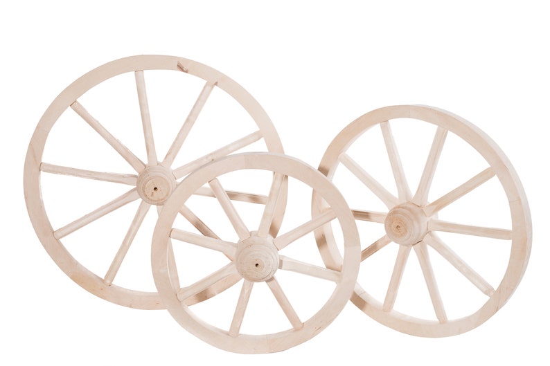 Wooden Cart Wheel Vintage Handmade Onlywood | Etsy