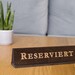 Wooden Plate "reserviert - Reservation" - Table Sign - Bilingual ...