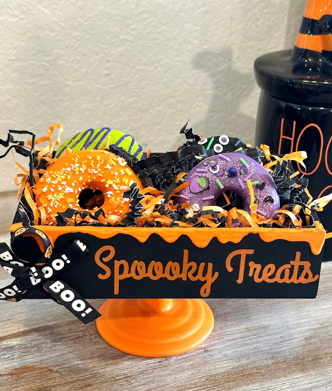 Fake Halloween Donuts. Faux Donuts in Crate. Spooky Treats! - Etsy