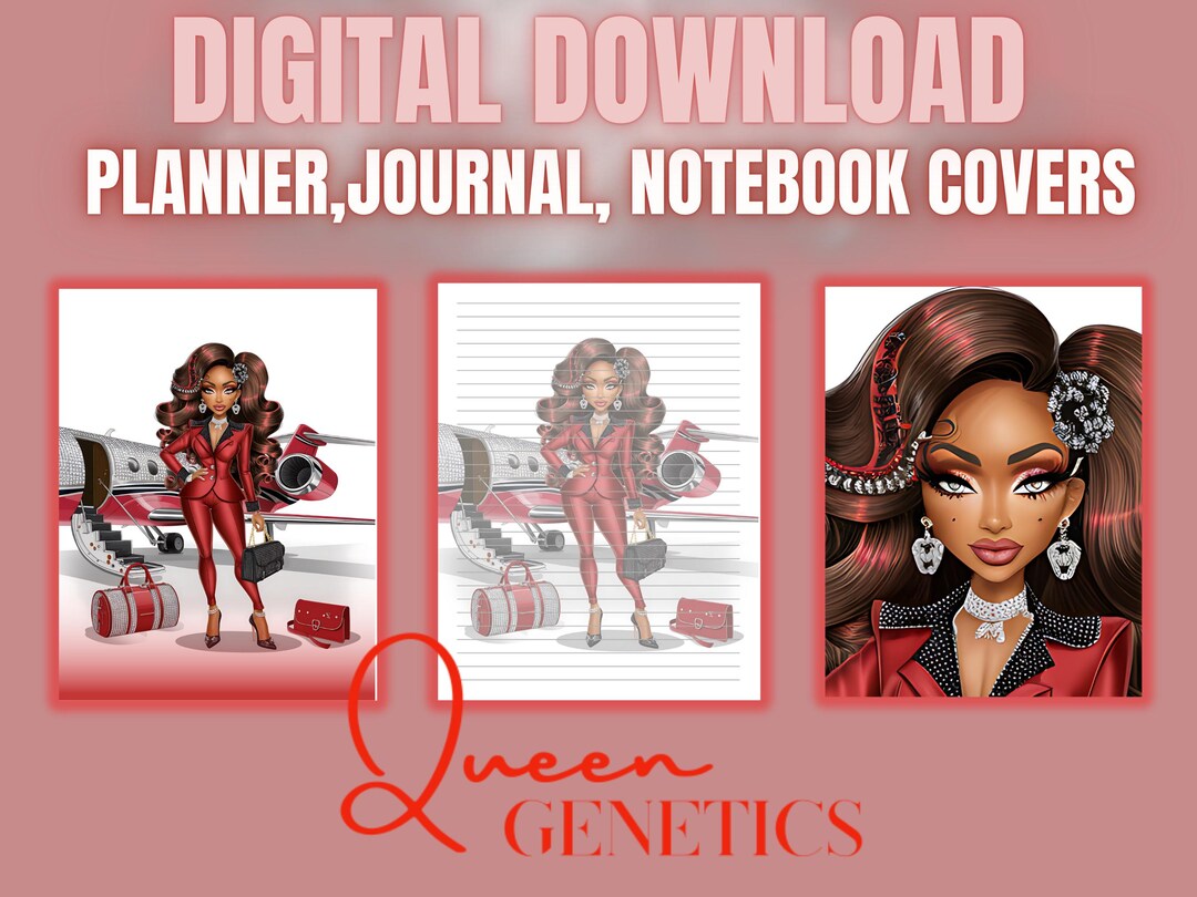 Business Boss Baddie Woman Notebooks Digital Download PNG Covers, Wall ...