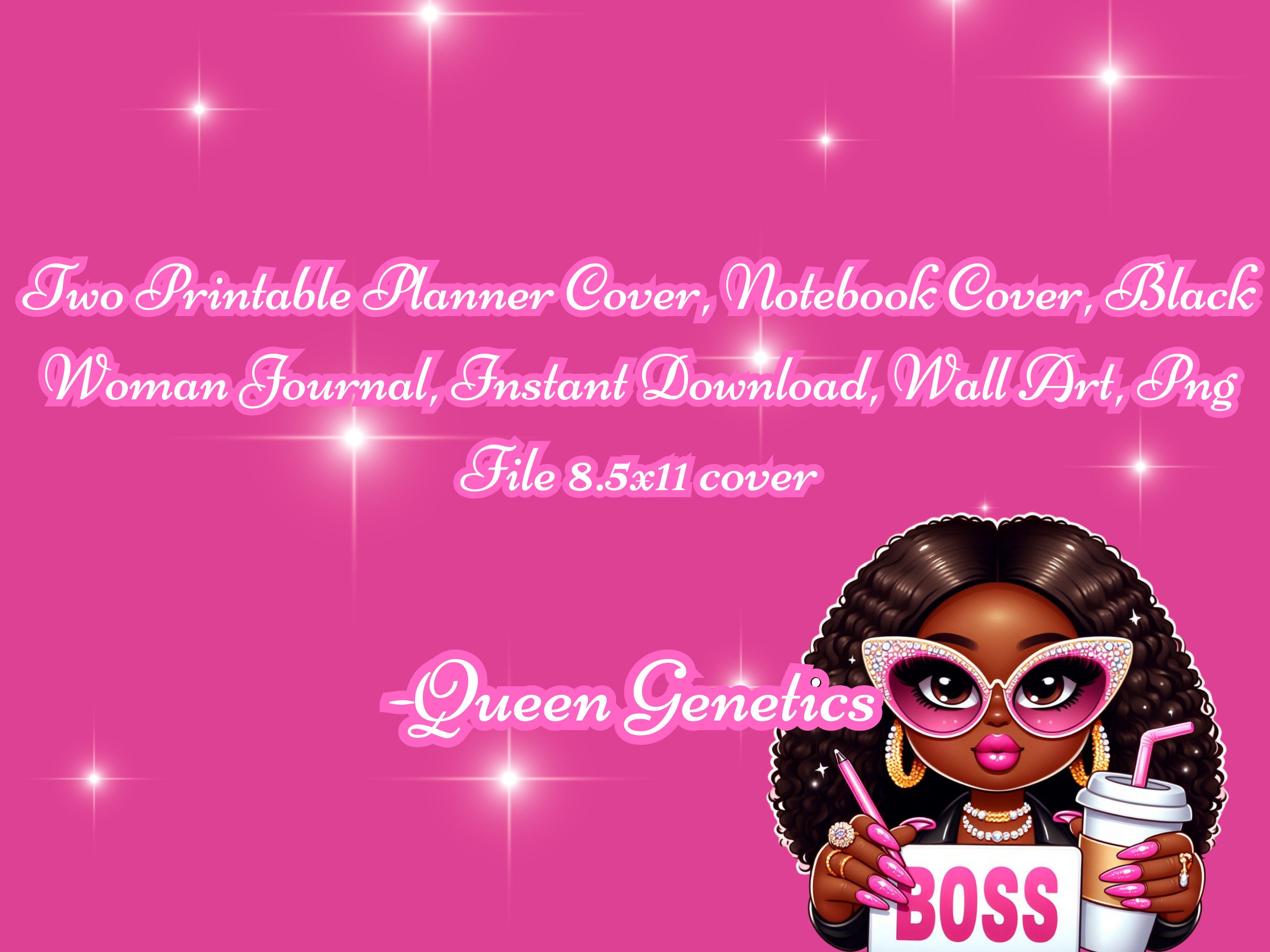 Printable Boss Planner, Notebook, Book Covers, PNG Covers - Etsy