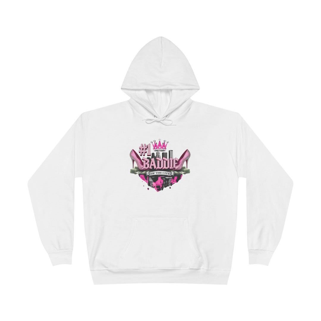 Number One Baddie Vibe Eco-friendly Hoodie, Trendy Pullover for Fashion ...