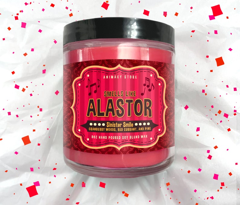 ALASTOR Inspired Candle - Horror Hell Hotel - 8 Oz Hand Poured Soy ...
