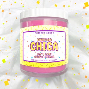 CHICA - FNAF Inspired Candle - 8 Oz Hand Poured Soy Blend Wax - Nerdy ...