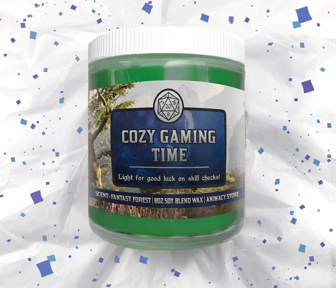 Cozy Gaming Time - BG3 DND Inspired Candle - 8 Oz Hand Poured Soy Blend ...