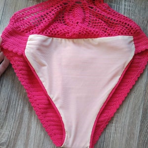 Red Crochet Monokini Crochet Bikini Crochet Boho Swimsuit Knit - Etsy