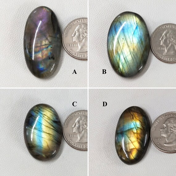 Natural Labradorite 4 pc Mix Shape Lot Cabochon Gemstone | Etsy