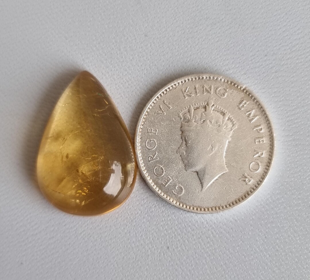 Natural Citrine Pear Shape Calibrated Cabochon, Semi Precious Cabochon ...