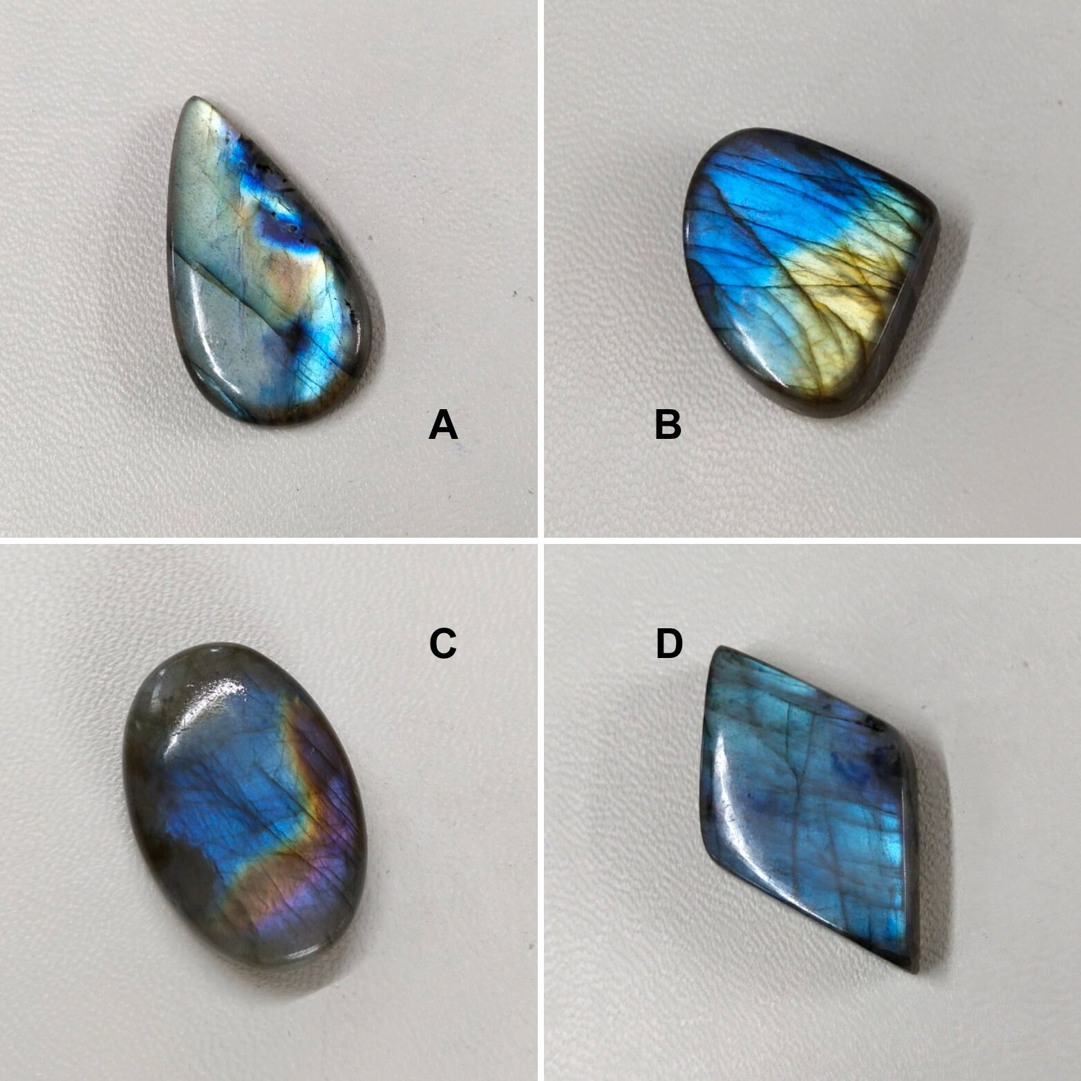 Amazing Multi Labradorite Mix Shape 4 Pc Cabochon Gemstone - Etsy