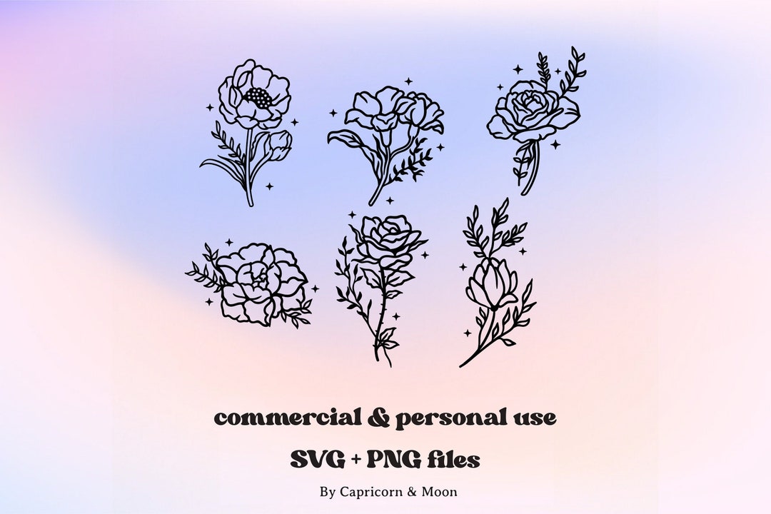 Flower SVG and PNG Cricut Files | Instant Download - Etsy