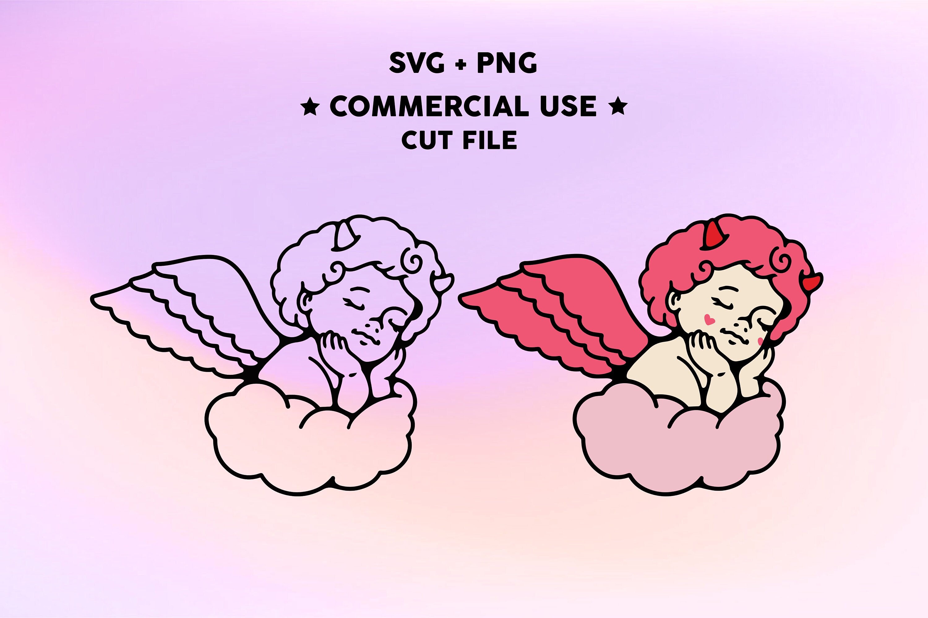 EDITABLE Cherub Angel Svg and Png Cut File COMMERCIAL USE - Etsy Israel