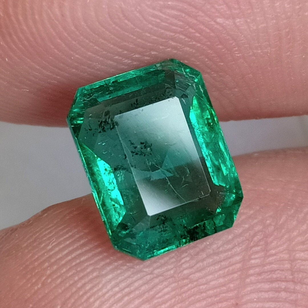 Vivid Green Emerald Octagon100% Natural Emerald Asscher Cut - Etsy