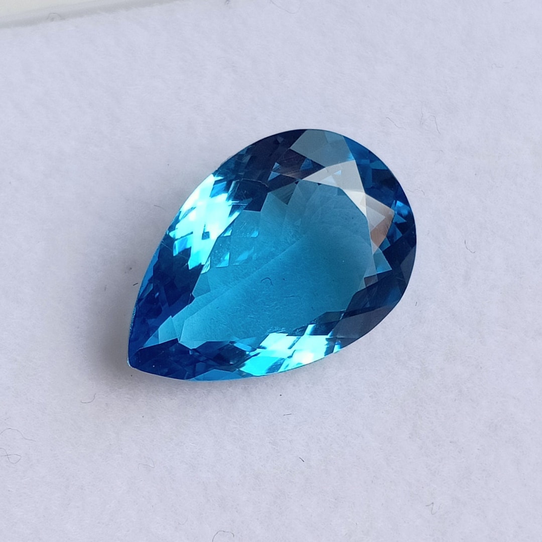 AAA ++ Rare Blue Topaz Pear Loose, Stunning Beautiful Quality Blue ...