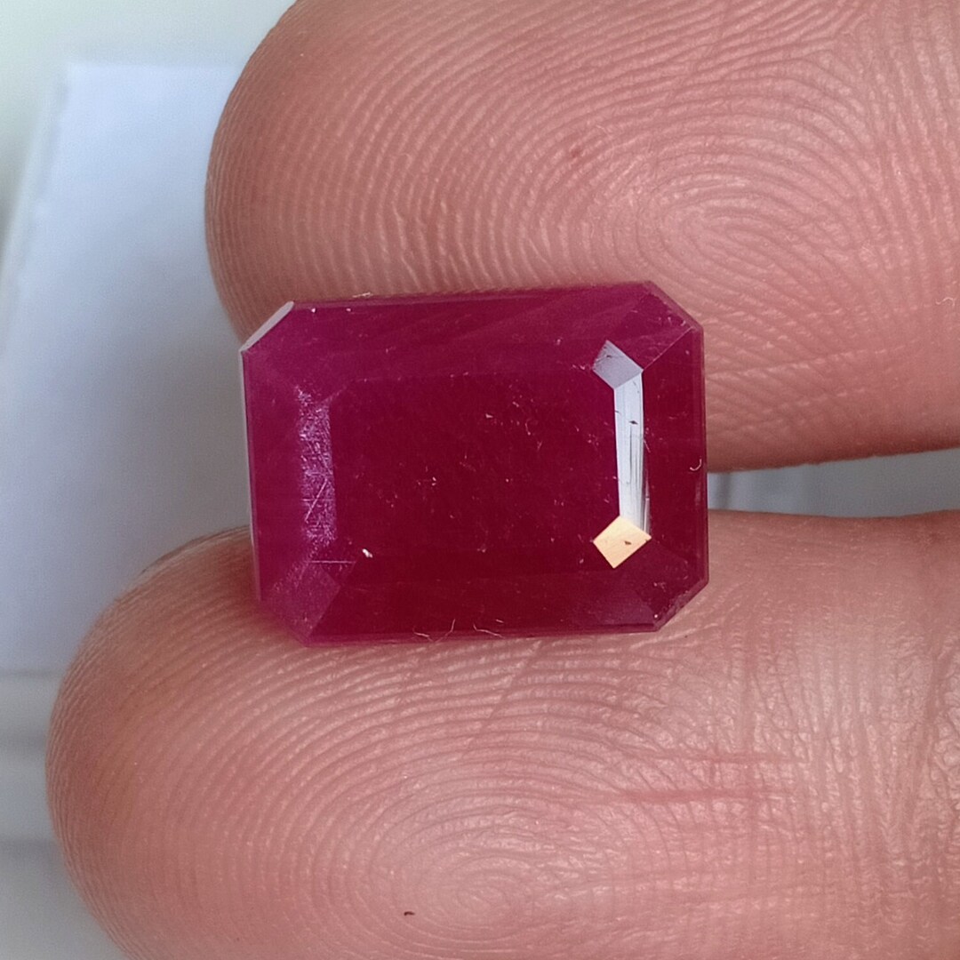 8.90 Crt RUBY !! Red Ruby Octagon,natural Untreated Unheated Ruby Loose ...